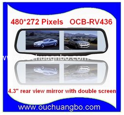 China Ouchuangbo 4.3 inch video input Color Rear View Rearview DVD Monitor car mirror supplier