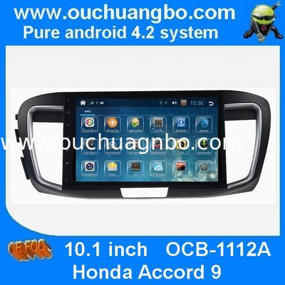 Ouchuangbo Honda Accord 9 android 4.2 multimedia kit with bluetooth gps navigation ipod usb mp3 player supplier