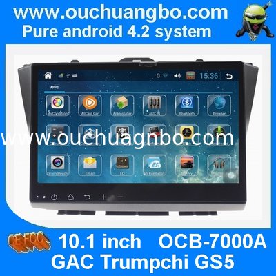 Ouchuangbo GAC Trumpchi GS5 car stereo support 10.1 inch screen android 4.2 gps navigation system bluetooth ipod radio supplier