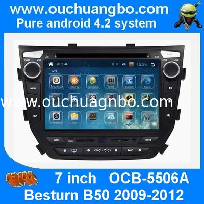 Ouchuangbo android 4.2 Besturn B50 2009-2012 car audio player with bluetooth gps navigation system radio mp3 mp4 supplier