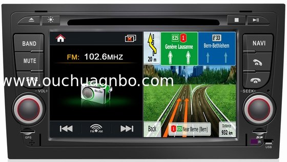 Ouchuangbo Car DVD GPS S100 Platform for Audi A4(2002-2008) DVR Bluetooth Audio Video Player supplier