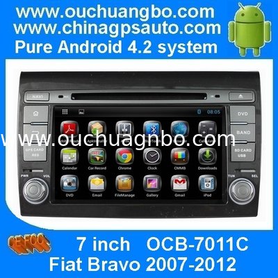 Ouchuangbo Auto DVD GPS Navigation for Fiat Bravo 2007-2012 3G Wifi iPod RDS Radio Android 4.2 System OCB-7011C supplier