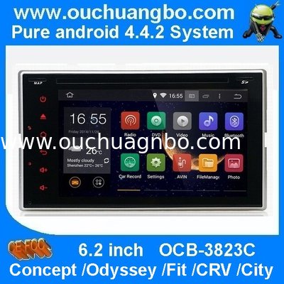 Ouchuangbo Auto GPS Navigation for Honda Everus /Odyssey /Fit /CRV /City Android 4.4 DVD Radio 3G Wifi OCB-3823C supplier