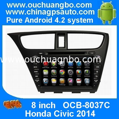 Ouchuangbo Pure Android 4.2 DVD Radio Stereo Multimedia Kit for Honda Civic 2014 3G Wifi Bluetooth Radio OCB-8037C supplier