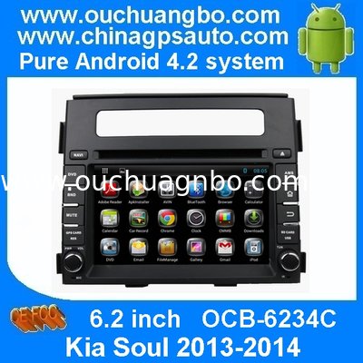 Ouchuangbo Car GPS Navigation Stereo System for Kia Soul 2013-2014 Android 4.2 DVD Radio 3G Wifi Bluetooth OCB-6234C supplier