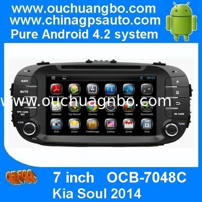 Ouchuangbo GPS Wifi BT Android 4.2 for Kia Soul 2014 DVD Navi Multimedia Kazakhstan map supplier