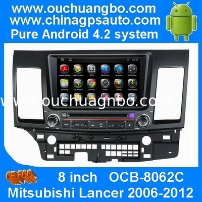 Ouchuangbo Auto Radio Android 4.2 System for Mitsubishi Lancer 2006-2012 Car GPS Bluetooth DVD Player OCB-8062C supplier