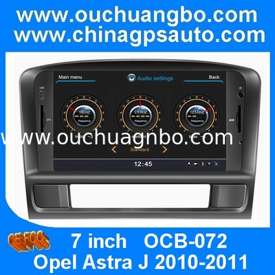 Ouchuangbo car GPS for Opel Astra J 2010-2011 with 1G CPU 1080P 3G Host HD S100 screen audio video player supplier