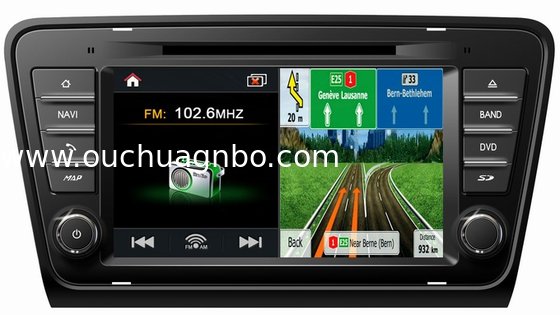 Ouchuangbo stereo satnavi car kit S100 Skoda Octavia 2013-2015 with USB 1080P Czech map supplier