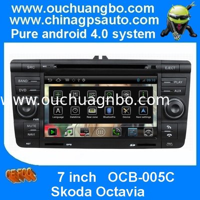 Ouchuangbo 7 inch touch screen android 4.0 car audio dvd player Skoda Octavia gps s150 system OCB-005C supplier