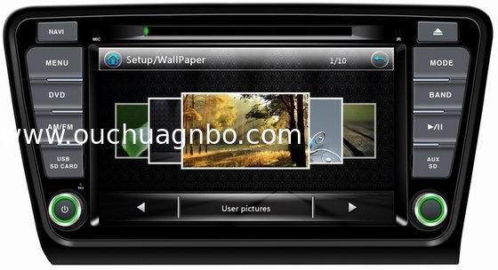 Ouchuangbo Car GPS DVD Nav Multimedia for Skoda Octavia 2014 USB iPod Main menu language supplier