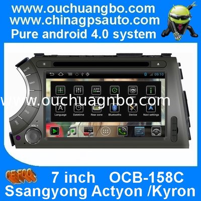 Ouchuangbo Special Android 4.0 Car Audio GPS/ Blue tooth iPod for Ssangyong Actyon /Kyron DVD Navi S150 Radio OCB-158C supplier