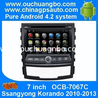 Ouchuangbo Android 4.2 Car Navi Multimedia for Ssangyong Korando 2010-2013 Auto GPS DVD Radio Player OCB-7067C supplier