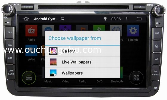 Ouchuangbo Auto Radio Stereo GPS Navigation for Volkswagen Sagitar /Touran 2006-2012 Android 4.4 3G Wifi OCB-8008AD supplier