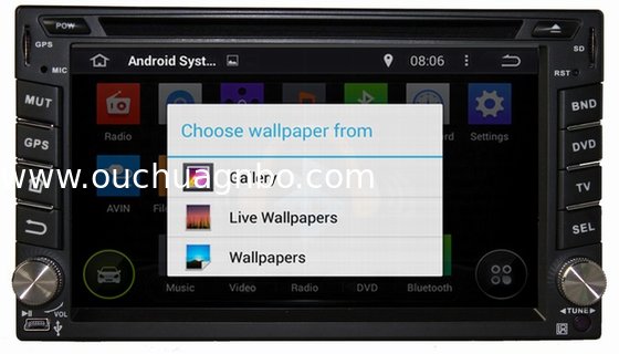 Ouchuangbo 6.2 Inch Audio Radios for Universal Car DVD Android 4.4 GPS Navigaiton iPod USB OCB-6205D supplier