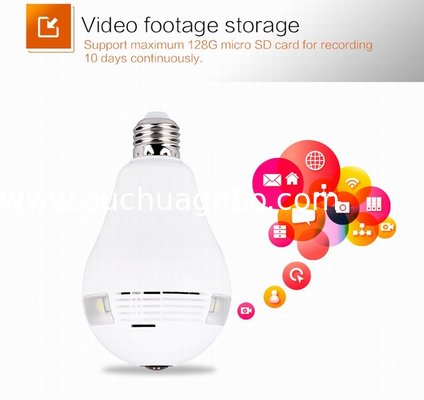 960P 360 Degree Fisheye Panoramic Wifi Wireless P2P Hidden IP Camera LED Bulb Light supplier