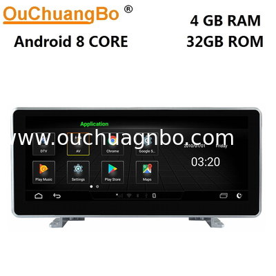 Ouchuangbo gps multimedia player for Audi Q5 2014 support BT MP3 mirror link android 8.0 OS 4+32 supplier